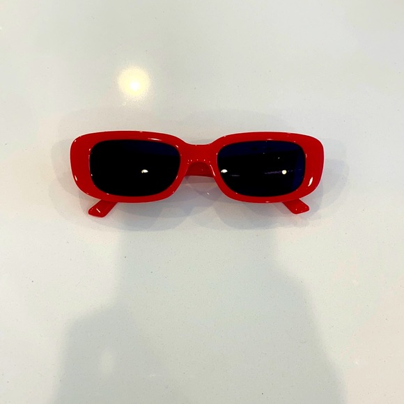 Accessories | 12 Pair Of New Red Rectangular Sunglasses | Poshmark